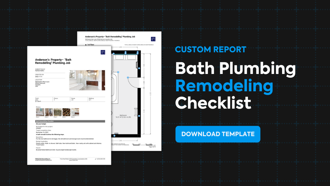 Free Bathroom Remodel Plumbing Report PDF Template for Professionals